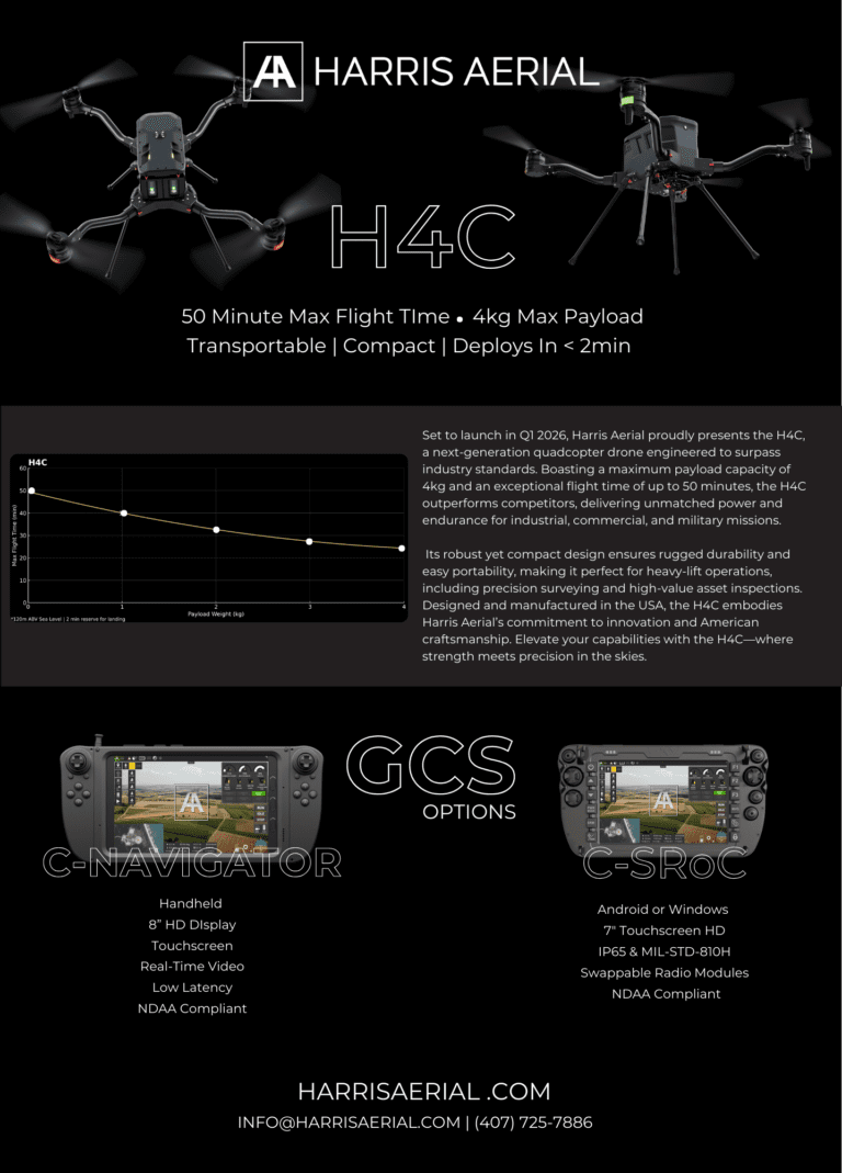 H4C Quad – Compact Heavy-Lift Drone | Harris Aerial
